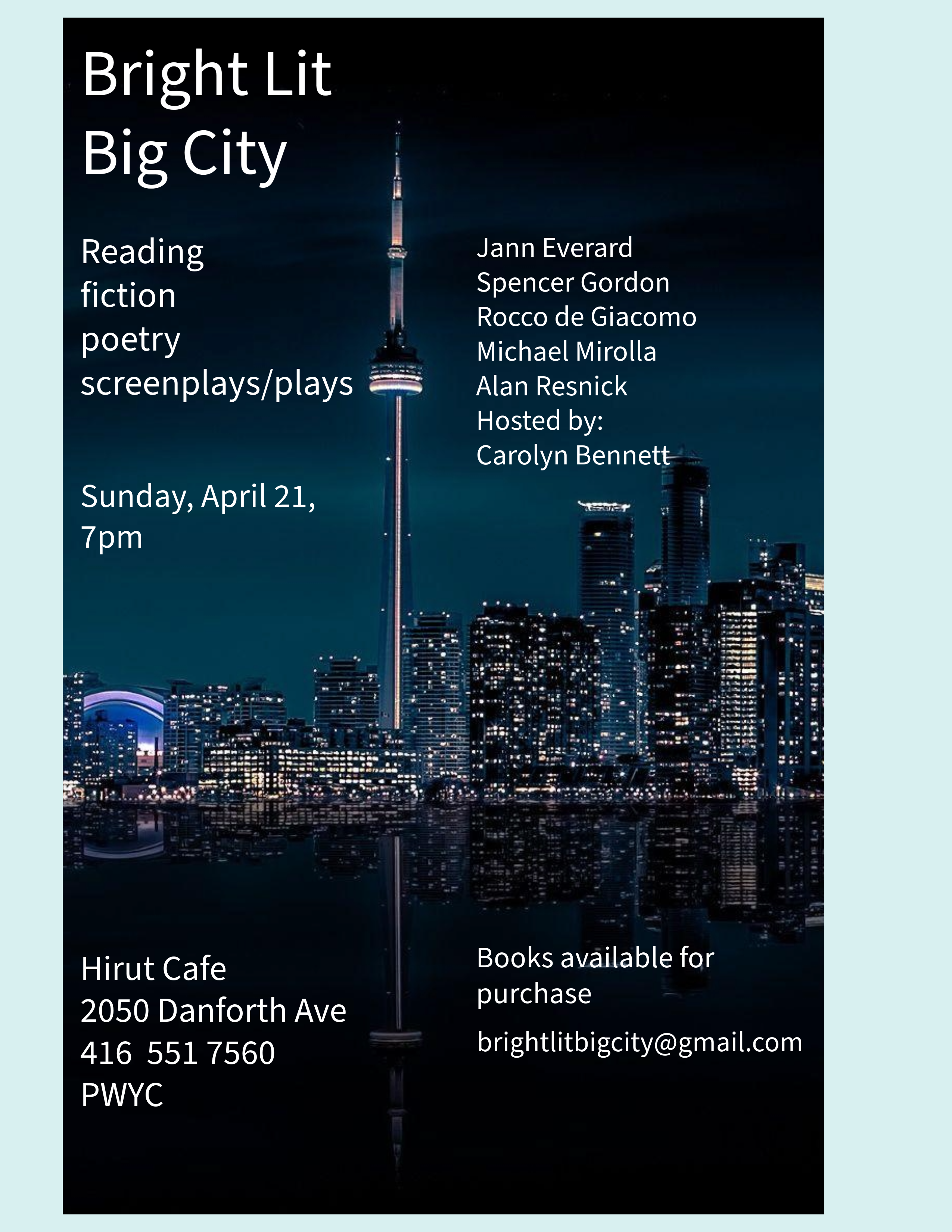 Bright Lit Big City Reading Series 2024 | The Writers' Union of Canada