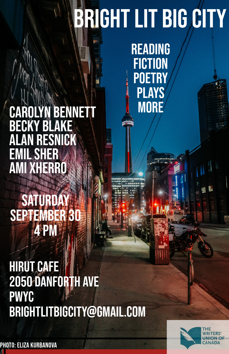 Bright Lit Big City Reading Series | The Writers' Union of Canada